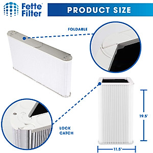 Fette Filter - 121 Replacement Filter Compatible with Blueair Blue Pure 121 Air Purifier with Particle and Activated Carbon - Pack of 1