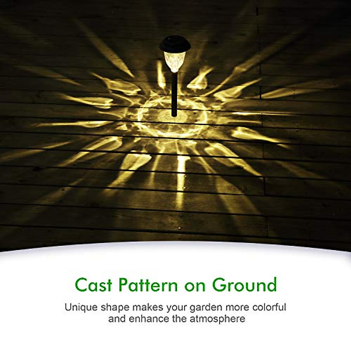 Azirier Solar Lights Outdoor Waterproof Security Lights Easy Install Garden Lights for Garden Path Walkway Light 12 Pack