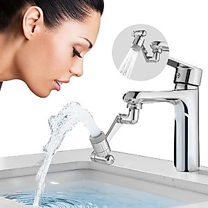 Faucet Extender - 1080° Rotatable Faucet Aerator, Universal Swivel Faucet Attachment,Plumb Rotating Splash Filter Faucet