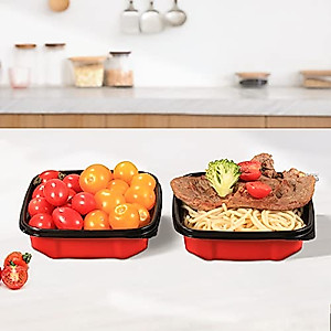 OTOR 14 Ounce Meal Prep Containers Stackable 20 Sets with Airtight Lids Food Grade Square Lunch Boxes Travel Containers BPA Free Dishwasher, Microwave, Freezer Safe