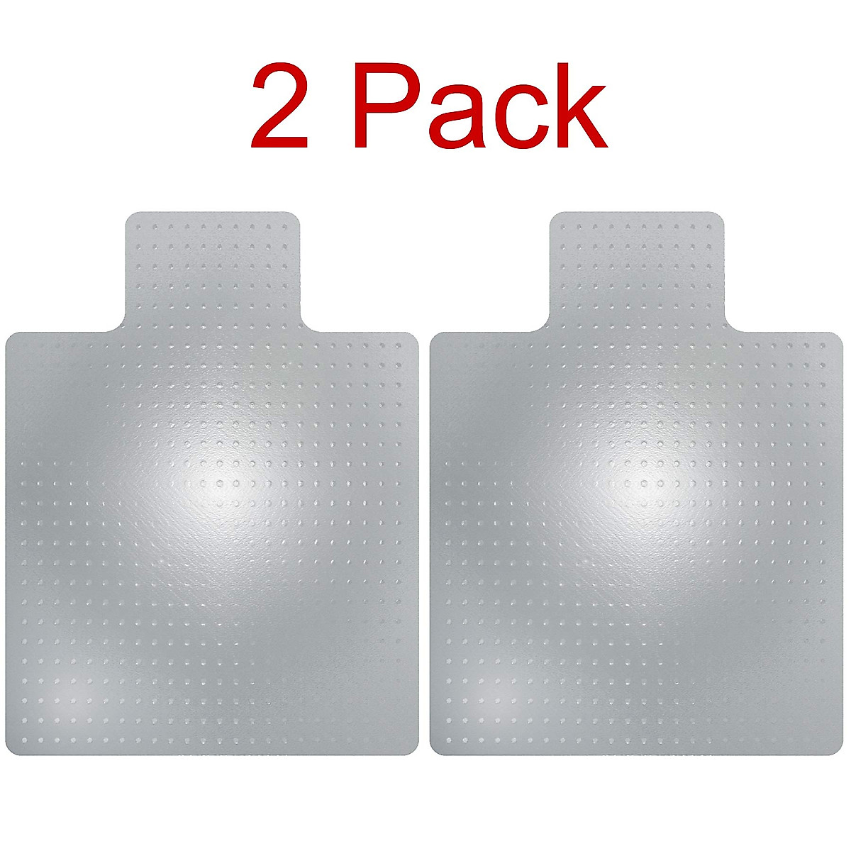 Marvelux 36" x 48" Heavy Duty Polycarbonate Office Chair Mat with Lip for Carpets, 2 Pack, Clear Carpet Protector for Low, Standard and Medium Pile Carpeted Floors, Shipped Flat, Multiple Sizes