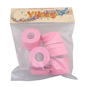 Yibuy Pink Finger Adhesive Tape 5 Meter Length for Strings Instrument Pack of 20