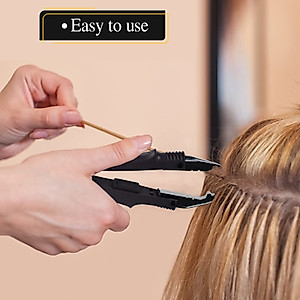 TopWigy Professional Hair Extensions Tool Hair Connector Fusion Heat Iron Connector Wand Temperature Adjustable Melting Tool with US Plug