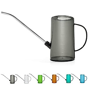 Qilebi Small Watering Can with Stainless Steel Long Spout for Indoor/ House Plant Flowers Garden 1L/34oz