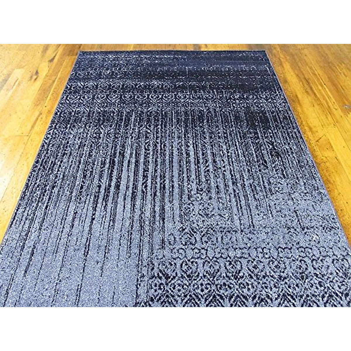 Unique Loom Del Mar Collection Area Rug-Transitional Inspired with Modern Contemporary Design, Rectangular 5' 1" x 8' 0", Blue/Navy Blue
