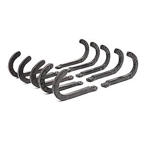 Rustic State Sabo Wall Mount Cast Iron Hooks Coat Towel Bag Hat Hanger Multiuse Entryway Railroad Spike Rack Black Set of 10