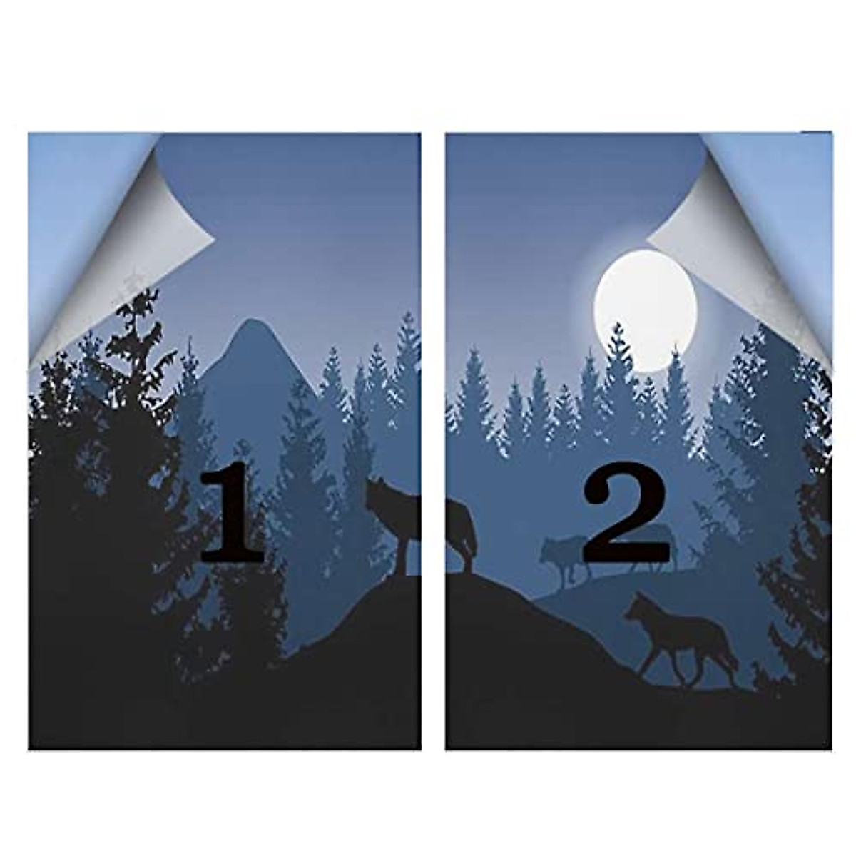 Multicolor Window Film Privacy Window Film Frosted Glass Film No Glue Static Cling Glass Film Window Sticker for Bathroom Bedroom Living Room Forest Mythical Creature Design 27.6Wx47.2L-inch x2 Pcs