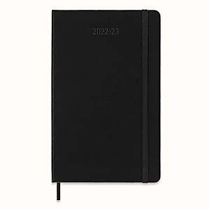 Moleskine Classic 18 Month 2022-2023 Weekly Planner, Hard Cover, Large (5" x 8.25"), Black