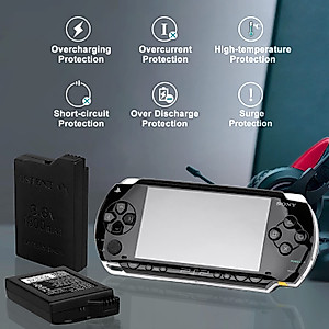 OSTENT 1800mAh 3.6V Lithium Ion Li-ion Polymer Rechargeable Battery Pack Replacement for Sony PSP 1000 PSP-110 Console