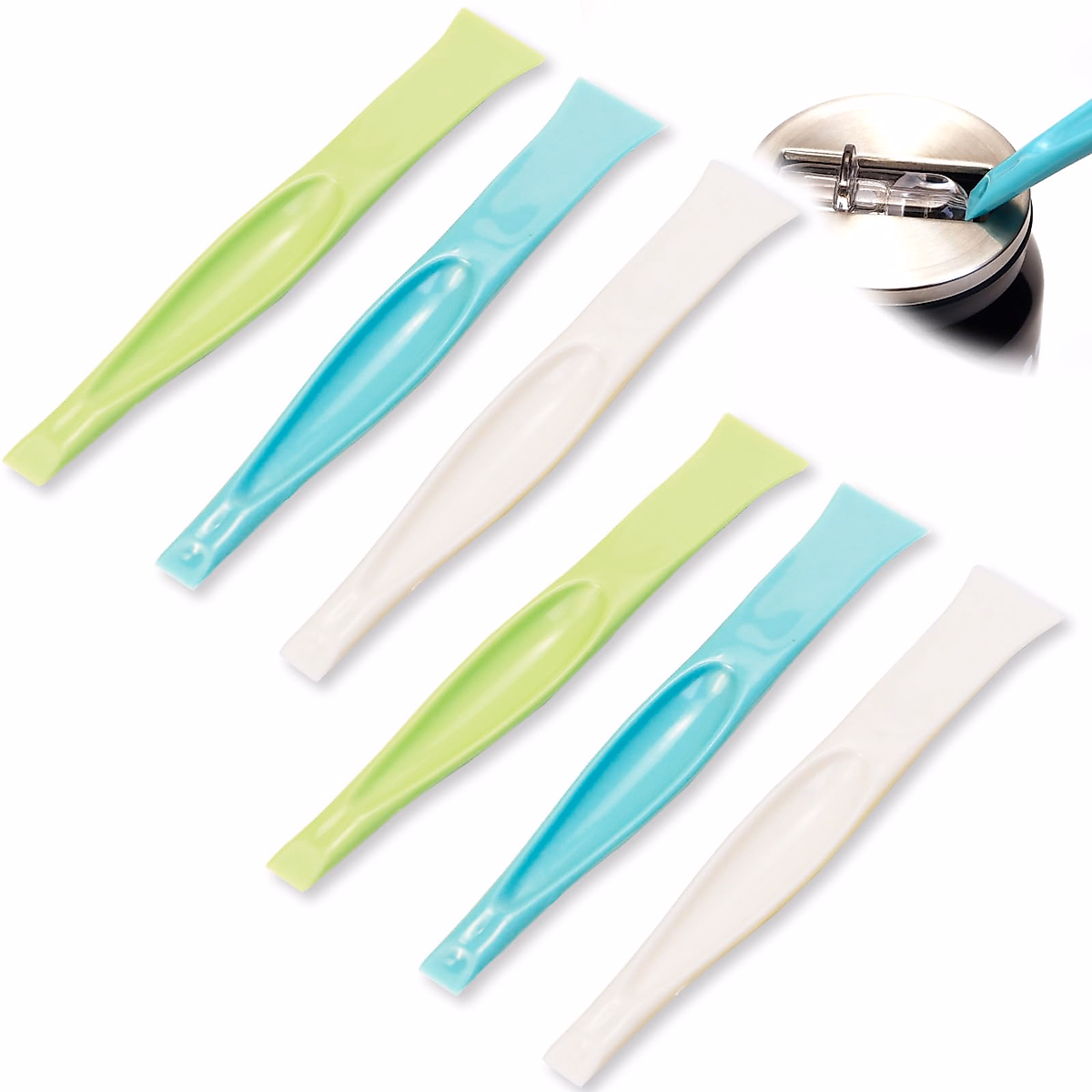 6 PCS Plastic Scraper Tool, Cleaning Scraper Tool Kitchen Perfect for Removing Stickers and Labels, Opener, Multipurpose Stiff Scraper Cleaning Gum Scraper Tool