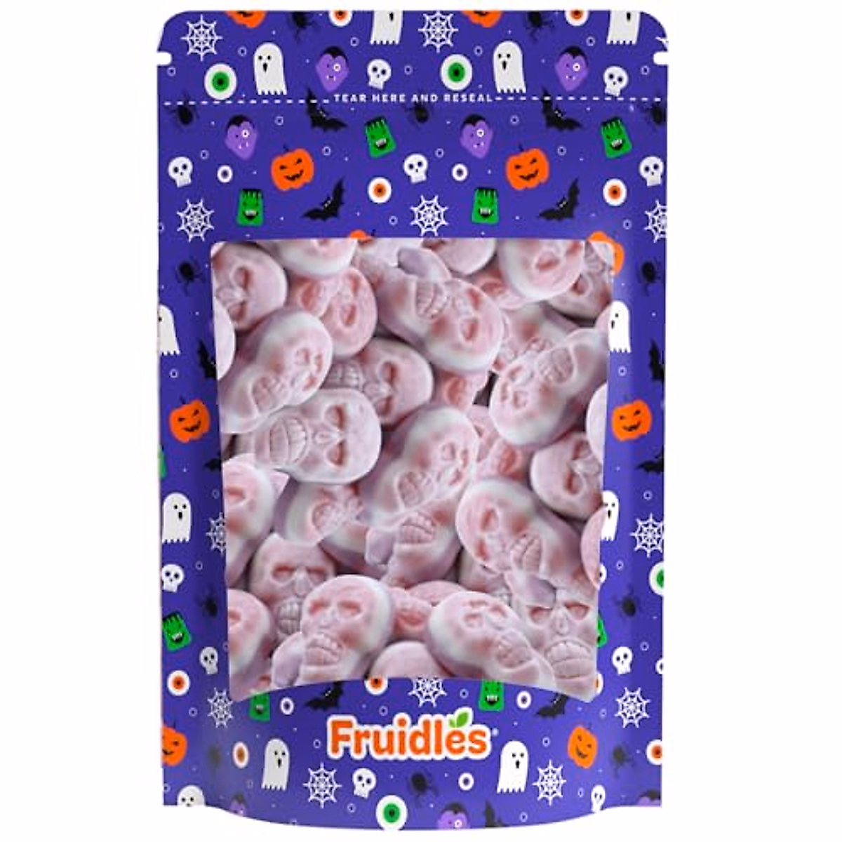 Fruidles Gummy Skulls Halloween Candy, Trick-Or-Treat Party Bag Fillers, Party Favor (Half-Pound