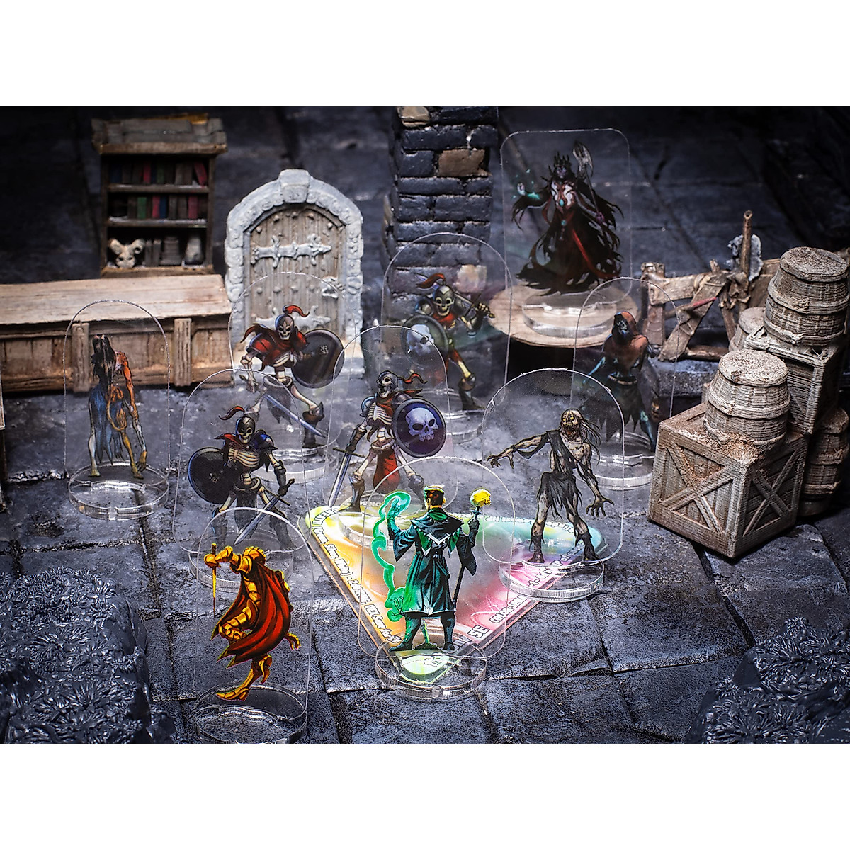 Arcknight Spell Effects Templates for D&D 5E; 24pc Markers for AOE Spells with Reference; Condition, Buff, and Summon Tokens; for DND Pathfinder TTRPG