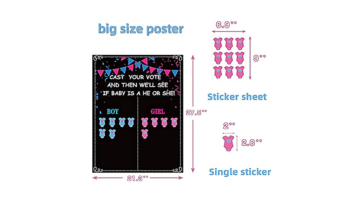 Fun Gender Reveal Voting Games & Decorations