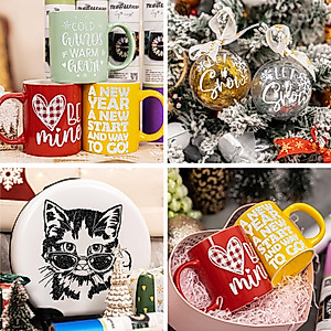 TECKWRAP Shimmer Vinyl Glitter Adhesive Sheets for Craft Cutter 12" x 12" 10 Sheets/Pack