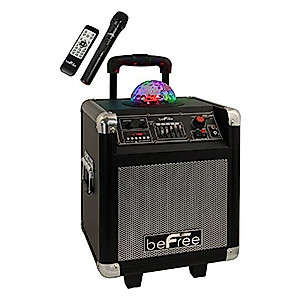 beFree Sound BFS-3800 Projection Party Light Dome Subwoofer Bluetooth Portable Party Speaker, Blue