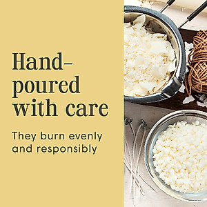 Mister Candle Dripless Vanilla Scented Ivory Pillar Candles Set of 3, Hand Made Vanilla Pillar Candles with Essential Oils for Home Decor, Premium Wax, 80 Hr Burn Time (3x6 inch)