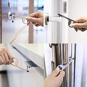 Safe-Mate x Case-Mate - Touchless Door Opener - Touch Free Tool - Keyring - Stylus, 3 Pack - Black/Silver/Rose Gold, 3 Pack (SM044284)