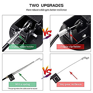 Baridwon 2 Set Recliner Replacement Parts, Durable Recliner Release Pull Handle with Recliner Pull Cable, Repair Replacement Parts Compatible with Most Furniture of Recliner Chair Sofa Couch