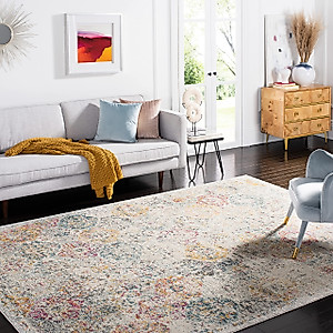SAFAVIEH Madison Collection X-Large Area Rug - 11' x 15', Grey & Gold, Boho Chic Distressed Design, Non-Shedding & Easy Care, Ideal for High Traffic Areas in Living Room, Bedroom (MAD611F)