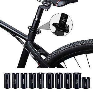 Bike SeatPost Adapter Shim, 25.4/27.2/28.6/30.4/30.8/31.6/33.9/34.9mm Aluminum Alloy Bicycle Reducing Sleeve Seat Post Tube Adapter Shim for MTB,Mountain,City Bike,Road Bike(27.2 to 31.6mm)