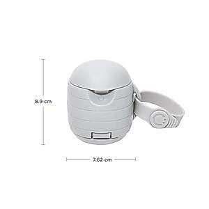 Ubbi On The Go Dual Pacifier Holder, Keeps Baby’s Binkies Clean and Accessible, Includes Silicone Strap, Gray