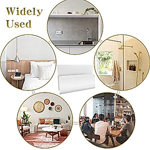2pcs Adhesive Wall Mount Phone Holder Mobile Phone Charger Socket Pocket Multi-Purpose Phone Charging Dock Damage Free Storage Box Perfect for iPhone Smartphone Mini Table Remote Control (White)