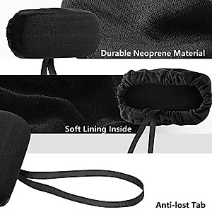 Camera Lens Privacy Webcam Covers Compatible with Logitech HD C270, C310, C505, C920, C922, C922x, Pack of 2 Fabric Dust Cover Case for Most Small Laptop Computer Webcam and Shotgun Camera, Black