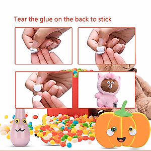 6mm-20mm Wiggle Eyes Self-Adhesive for Craft Stickers, Black and Colorful Googly Eyes for DIY Scrapbooking