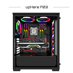 upHere 120mm LED Silent Fan for Computer Cases, CPU Coolers, and Radiators Ultra Quiet,Triple Pack Colorful Case Fan,F03
