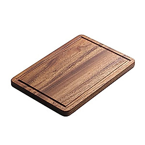 Vandroop Acacia Wood Cutting Board for Kitchen,Reversible with Juice Groove, Butcher Block Cheese Charcuterie Board (Acacia, 11 x16" Rectangular)