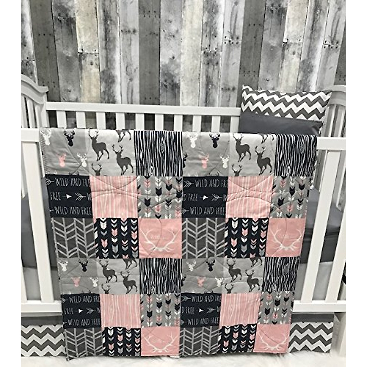 Baby Chevron, Baby Bedding, Woodland, Buck, Deer, Crib Bedding, Nursery Room, Babylooms