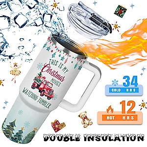 Christmas Nutcracker 40oz Tumbler with Handle and Straw, Nutcracker Gifts for Christmas Travel Mug, Nutcracker Ballet Gifts for Girl, Nutcracker Themed Mouse Soldier Gift for Holiday New Year