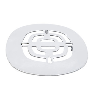 Westbrass A316-50 4-1/2" OD Brass Snap-in Shower Strainer Grid Drain Cover, Powder Coat White