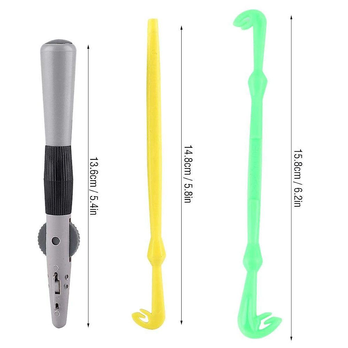Fishing Knot Hook Tier Tool Set, Fishing Hook Tier Line Tying Tool with Sub-line + 2 PCS Single&Double Hook Fast Knot Tyer Tool Fishing Tackle Accessory