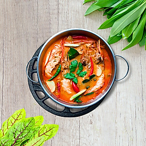 Cast Iron Bird Trivet Set, 3-Pack - Decorative Metal Pot Holders, Rustproof & Rubber Feet for Hot Dishes, Pans, Teapots - Kitchen & Dining Decor, Black