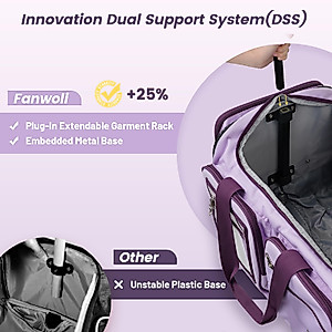 Fanwoli 23" Dance Bag with Garment Rack and Privacy Cover | Upgraded Stable System & Fabric | More Lightweight & Wear-Resistant | Ideal Competition Duffle Bag for Dancers Livestreamer Athletes