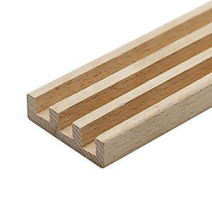 Lulu Home Domino Racks, 4 Professional Wood Domino Trays Premium Holder Racks Great for Mexican Train, Mahjong, Games