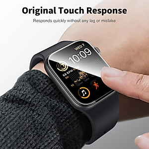 LK 6 Pack Apple Watch Screen Protector 44mm SE (2023) Series 6/5/4 [Flexible TPU Not Glass] Self-Healing, Max Coverage, Bubble Free, HD Clear Screen Protector for iWatch 44mm, Anti-Scratch