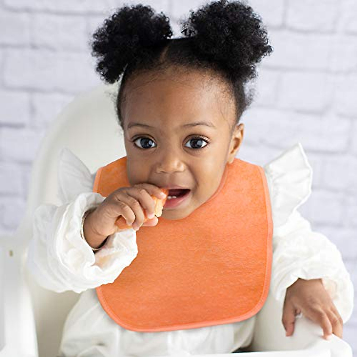 Neat Solutions Solid Colored Terry Feeder Bibs Girl, Multi, 16Count