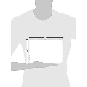 Paper Placemats for Dining Table – Disposable Scalloped Edges Blank Table Mats Great for Parties and Christmas Table Decorations 10"x14" 47 Pack (White)