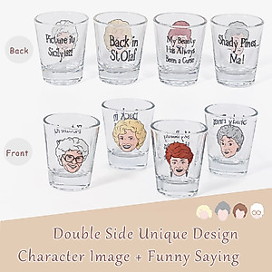 DDDDXO Golden Girls Mini Shot Glasses, Golden Girls Merchandise, Golden Girls TV Show Fans Gifts, Golden Girls Gifts for Women, Golden Girls Shot Glass Set of 4