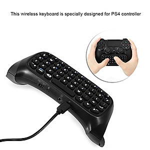 Bindpo Controller Keyboard, Mini Bluetooth Gaming Keyboard Gamepad Chatpad Message Keyboard for Playstation 4,Slim Controller/Phone and Tablet