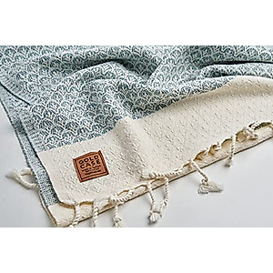 GOLD CASE Helen Original Turkish Hand Towels - Set of 4-20x40 100% Cotton Decorative Bathroom and Kitchen Towel for Hand, Face, Hair, Head, Farmhouse, Yoga, Gym. Tea Towel & Dishcloth, Aqua