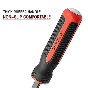 RIMKOLO Pry Bar Set, 5-Piece Heavy Duty Pry Bars with Thicker Strike Caps, Mechanic Hand Tools for Automotive, Demolition, Nail Puller, Crowbar