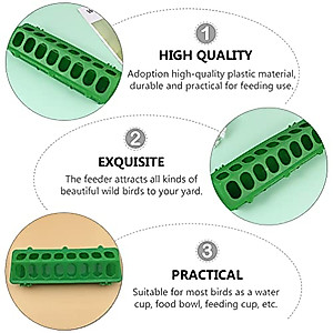 Tofficu Chicken Feeder Tray Pigeon Feeder Pigeon Feeder 2pcs Birds Feeding Troughs Feeding Food Groove Bowls Pigeon Food Containers Poultry Feeder Chicken Feeder Trough Chicken Food Dispenser