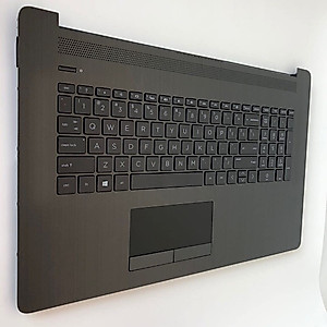 wzqrps Replacement Laptop Upper Case Palmrest Backlit Keyboard Non-PTP Touchpad Assembly Part for HP 17 by/CA L22749-001 Gray