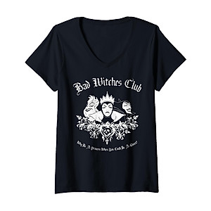 Womens Disney Villains The Bad Witches Club V-Neck T-Shirt