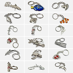 Big Blue by Roland St John Whale Shark Keychain for Men and Women -Whale Shark Keychain Charm, Gifts for Shark Lovers, Realistic Pewter Keyring, Sea Life Key Chain, Scuba Diving Gifts