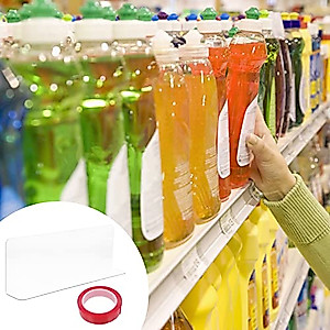 ULTECHNOVO Plastic Shelf Dividers Transparent Rack Shelf with Nano Tape, L-Shaped Acrylic Shelf Dividers for Commodity Snack Classification