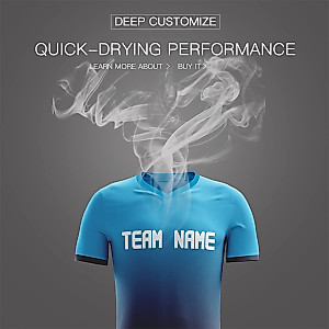 Custom Soccer Jerseys Shorts Personalized Printed Name Number Logo,V-Neck Short Sleeve Uniform for Men/Women/Boy